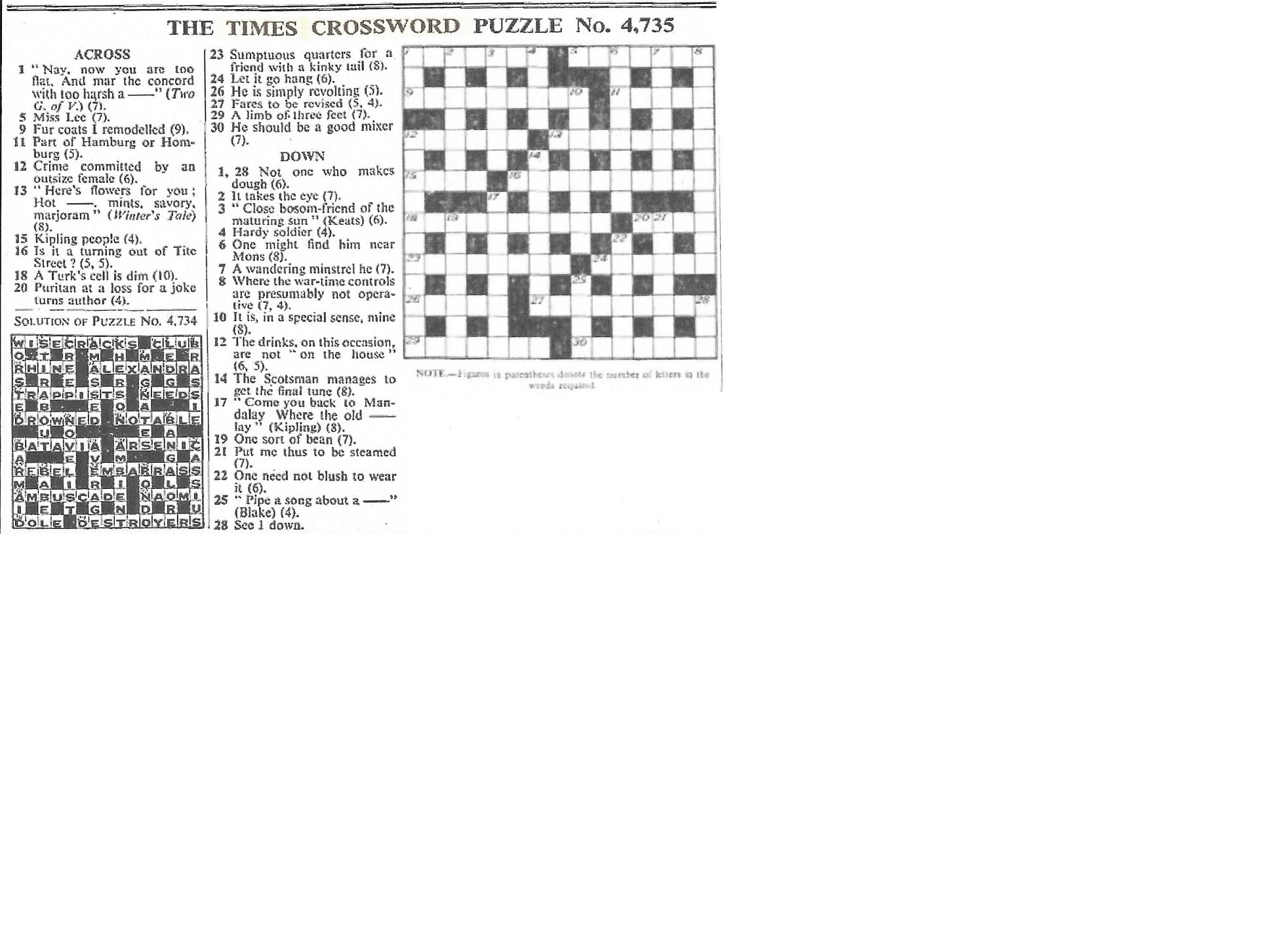 1930 to 1985 - Akenhead Crosswords UK