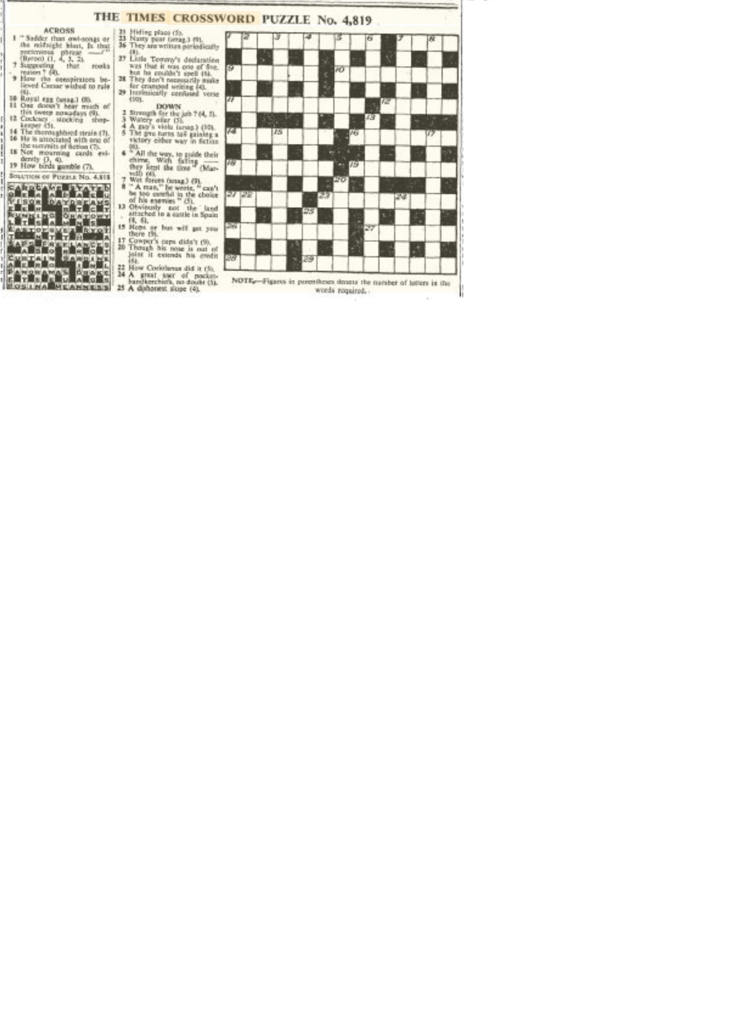 1930 to 1985 - Akenhead Crosswords UK